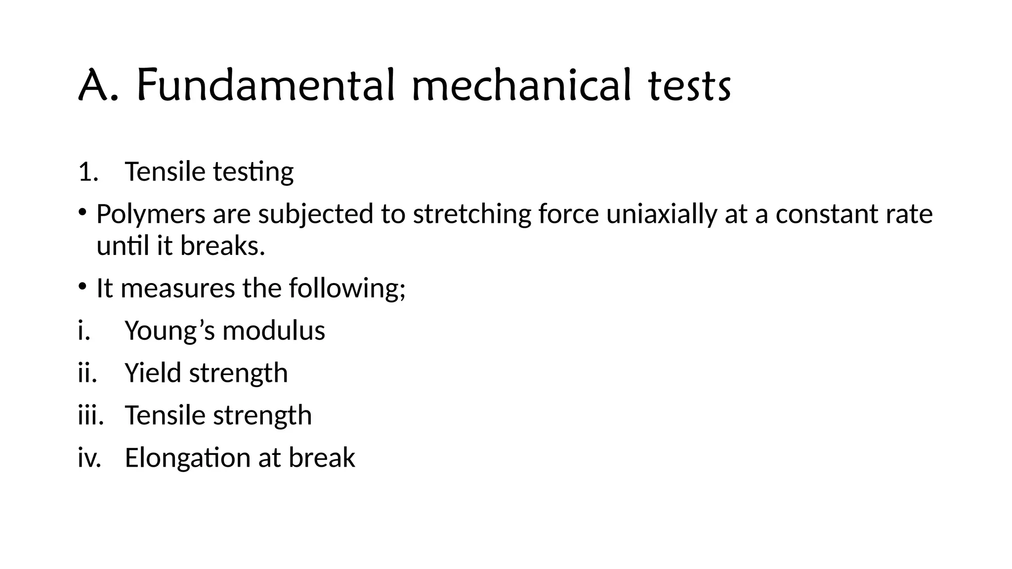 POLYMER CHARACTERIZATION THAT INVOLVES TESTING METHODS | PPTX