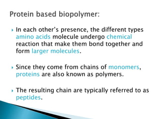 Polymer Chemistry In Bio Polymer | PPT