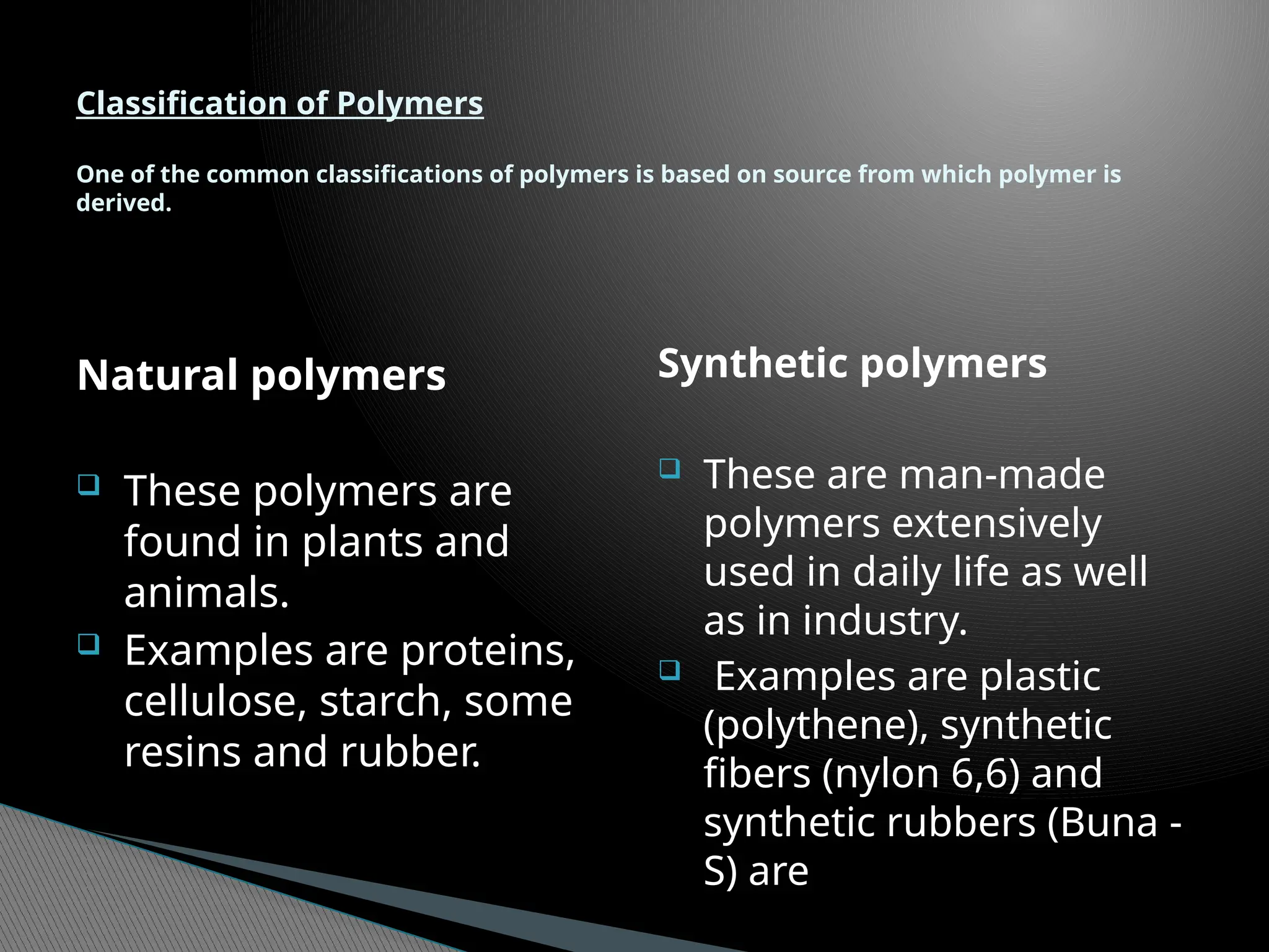 A Powerpoint presentation on the topic polymer chemistry | PPTX