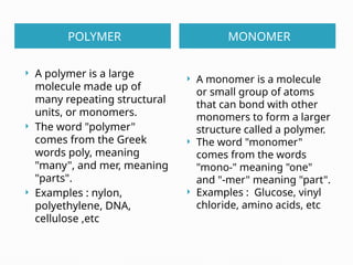 A Powerpoint presentation on the topic polymer chemistry | PPT