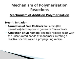 A Powerpoint presentation on the topic polymer chemistry | PPT