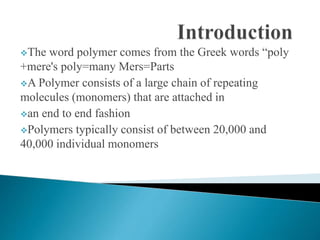 Polymer chemistyr | PPT