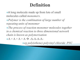 Polymer chemistyr | PPTX