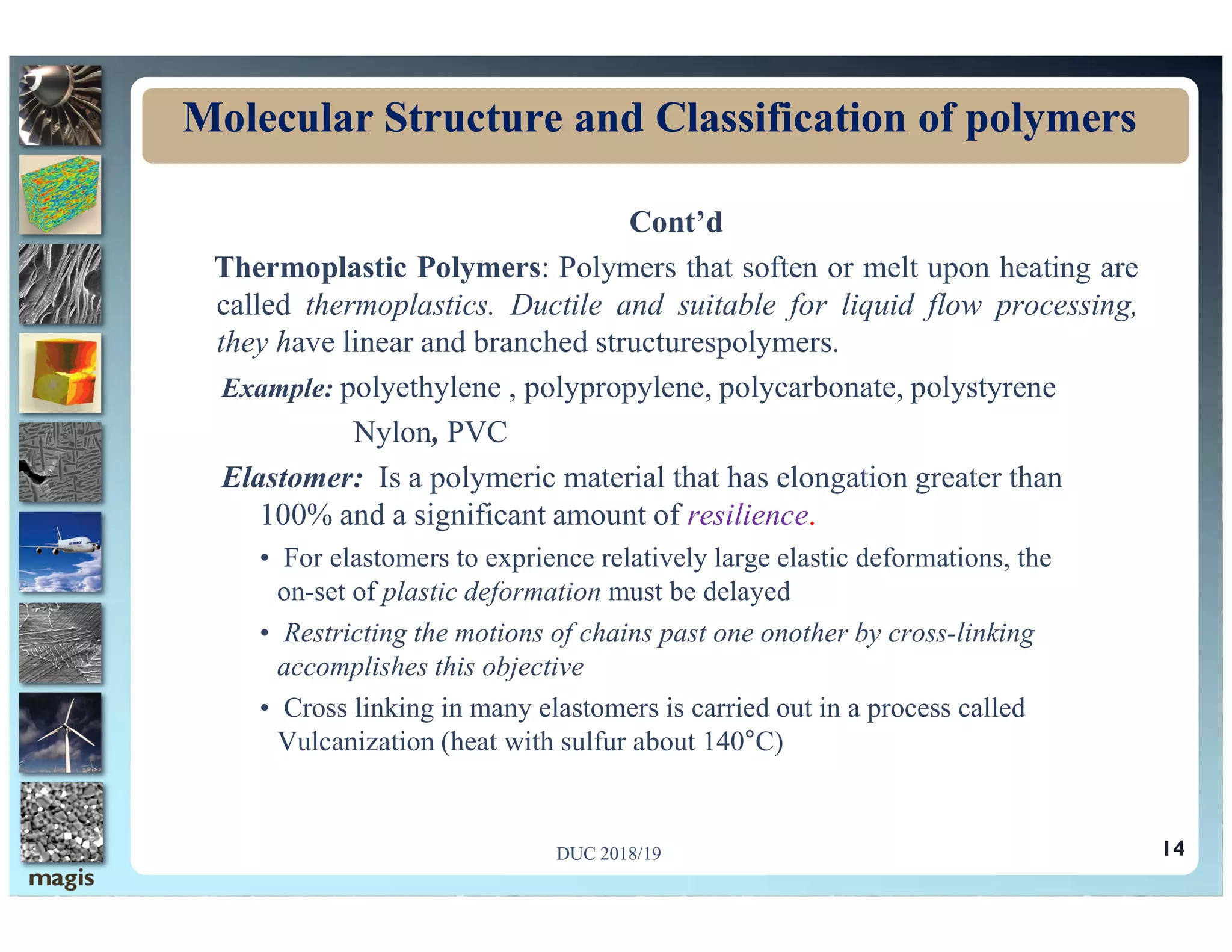 Polymer: Classfication and molecular structure of polymers | PDF
