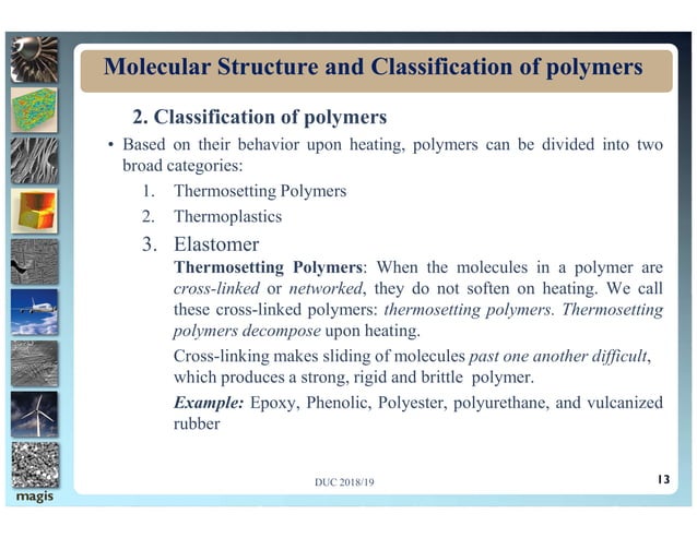 Polymer: Classfication and molecular structure of polymers | PDF