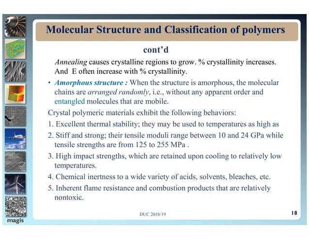 Polymer: Classfication and molecular structure of polymers | PDF