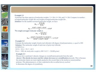 Polymer: Classfication and molecular structure of polymers | PDF