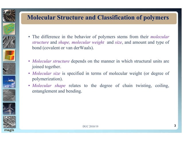 Polymer: Classfication and molecular structure of polymers | PDF