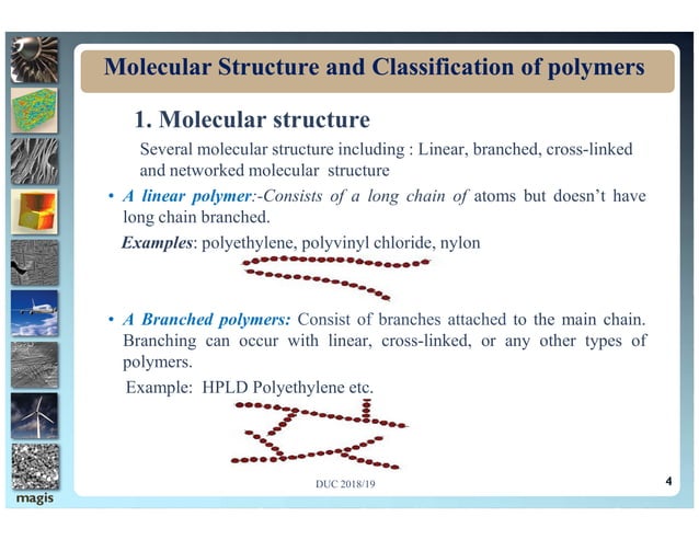 Polymer: Classfication and molecular structure of polymers | PDF