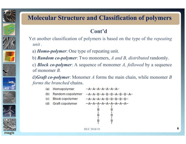 Polymer: Classfication and molecular structure of polymers | PDF