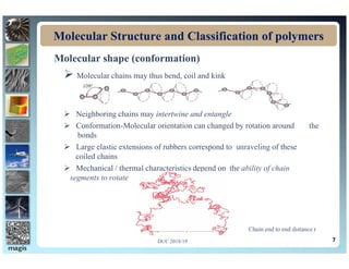Polymer: Classfication and molecular structure of polymers | PPT