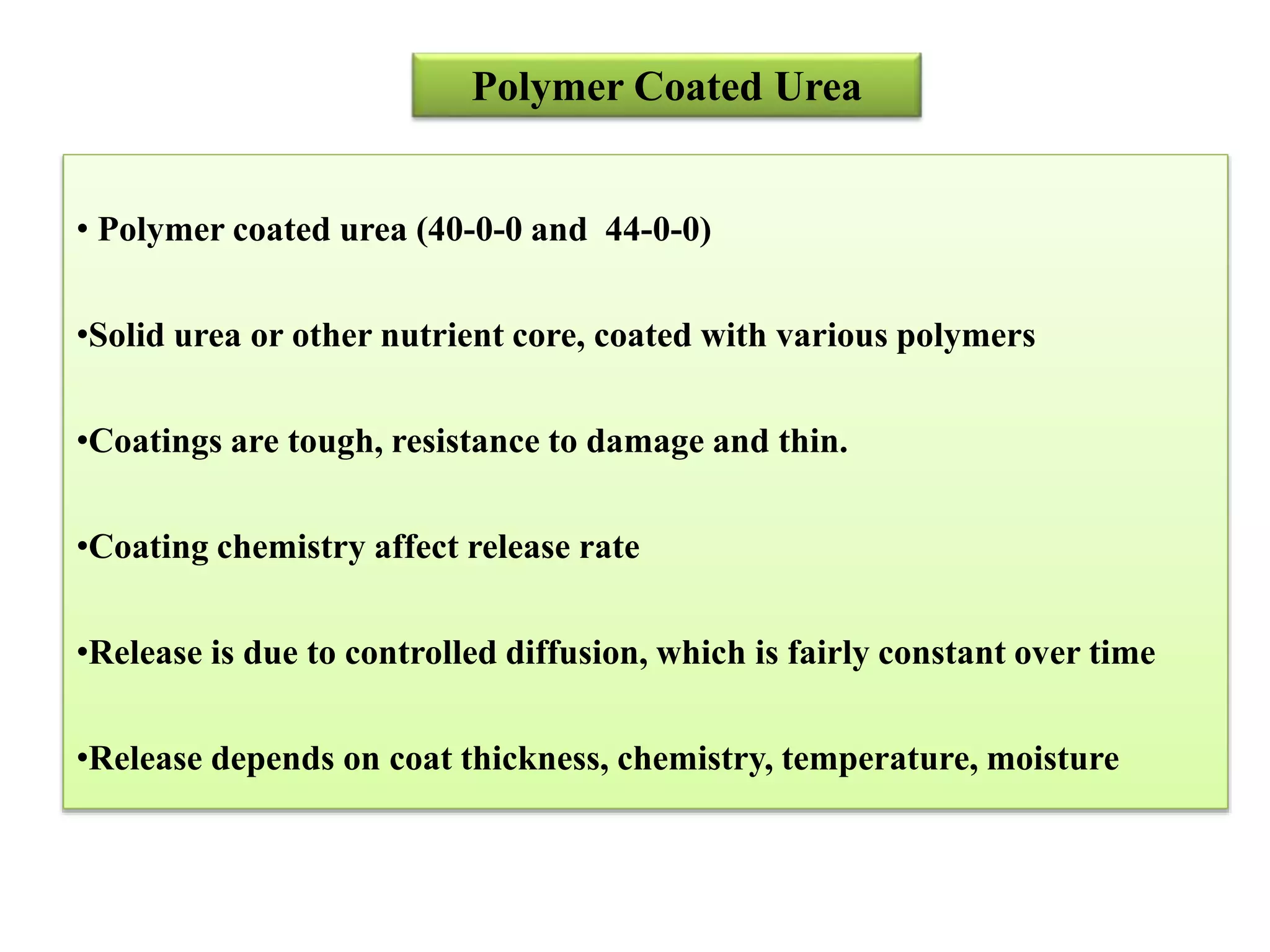Polymer coated fertilizers an advance technique in nutrient management ...