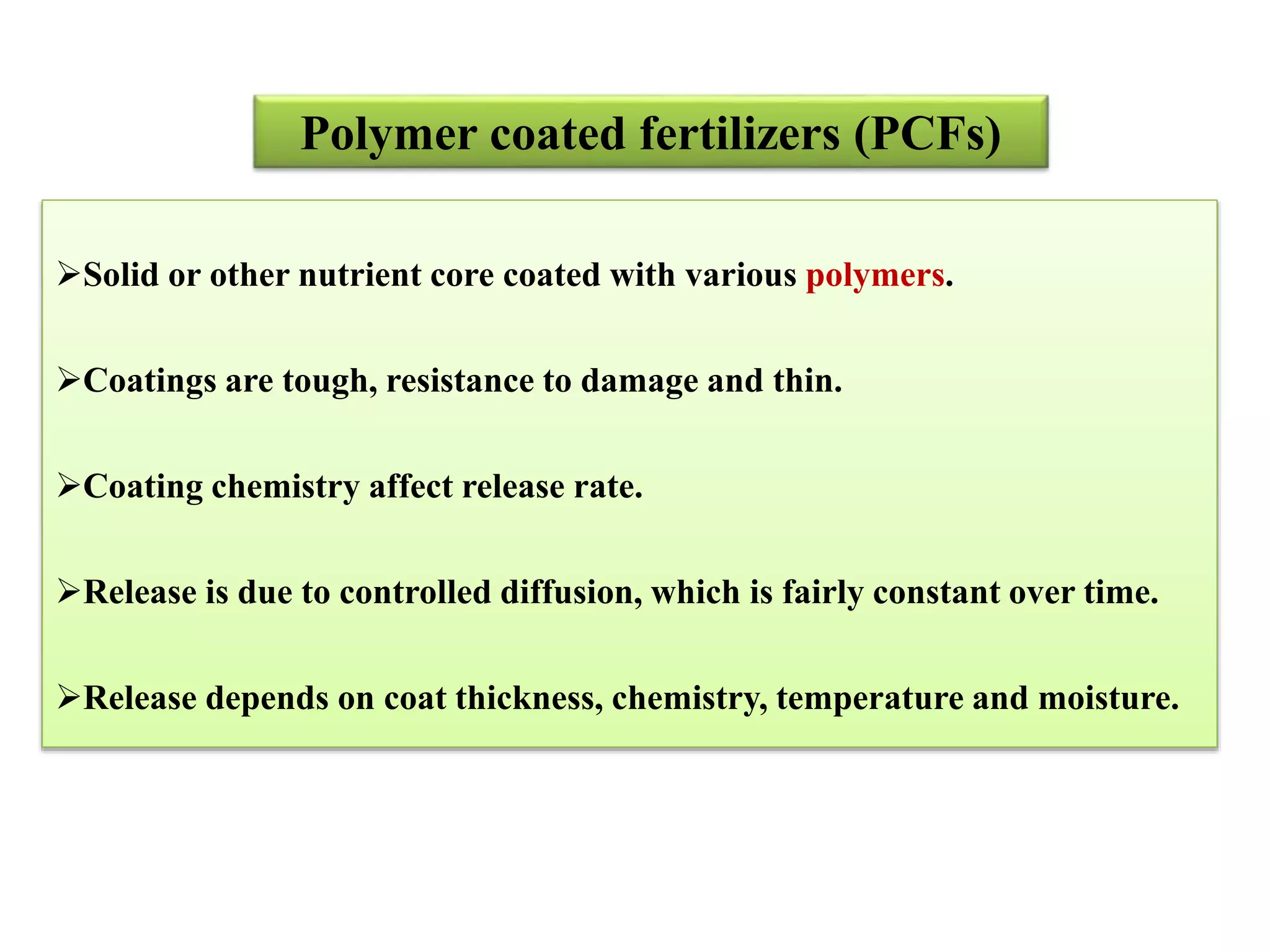 Polymer coated fertilizers an advance technique in nutrient management ...