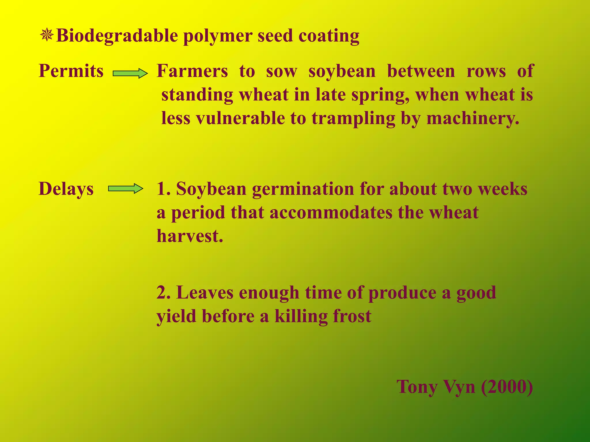 Seed Polymer Coating | PPT