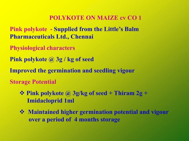 Seed Polymer Coating | PPT
