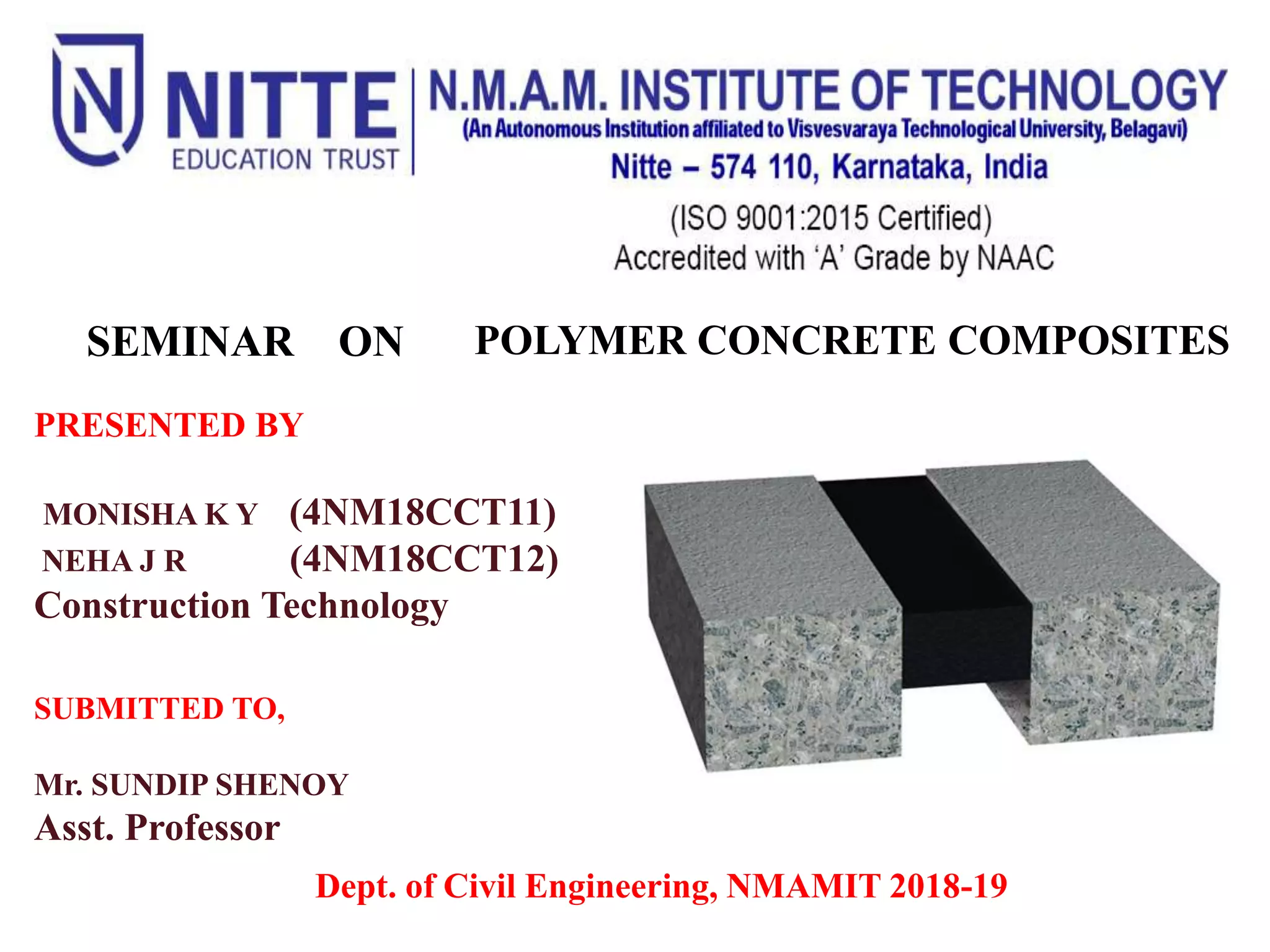 Polymer concrete and it's types | PPTX