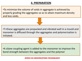 Polymer concrete and it's types | PPTX