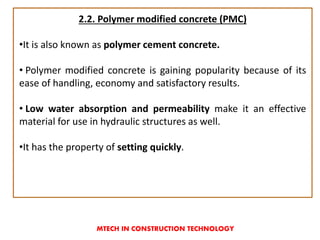 Polymer concrete and it's types | PPTX