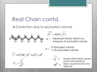 Polymer conformation & chain dimension | PPTX