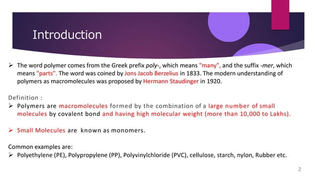 Polymer for engineering students | PPTX