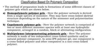 Polymer Gels (Hydrogels) | PPTX