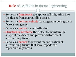 Polymeric and metallic scaffolds for tissue engineering | PPTX