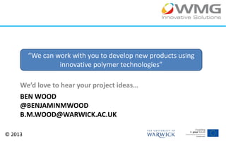 Polymer innovation presentation | PPT