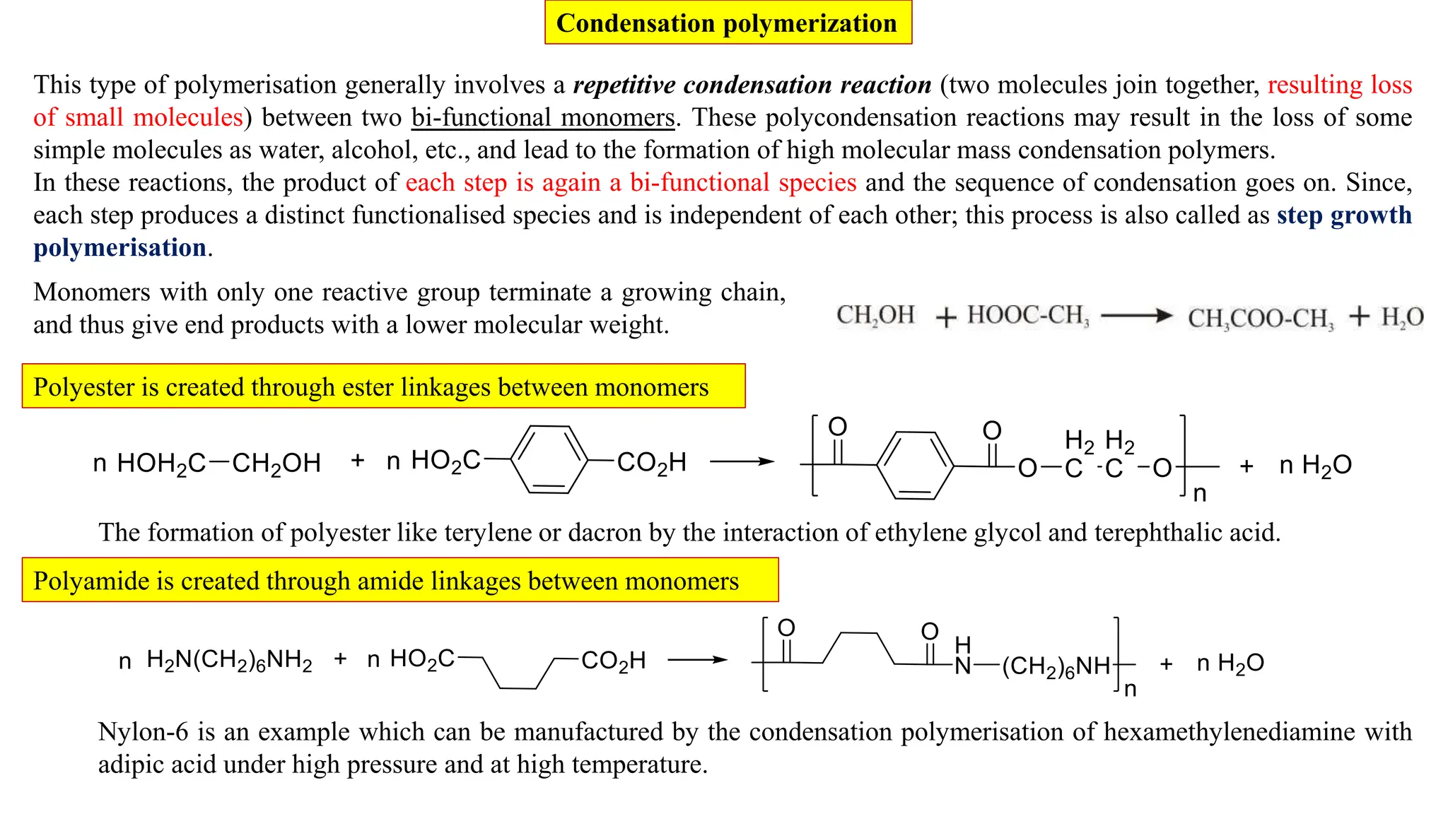 Polymerisation reactions and synthesis of important polymers | PPTX