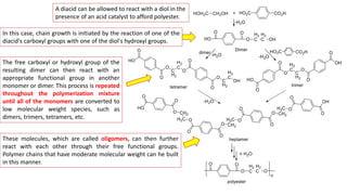 Polymerisation reactions and synthesis of important polymers | PPTX