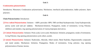 Polymerisation reactions and synthesis of important polymers | PPTX