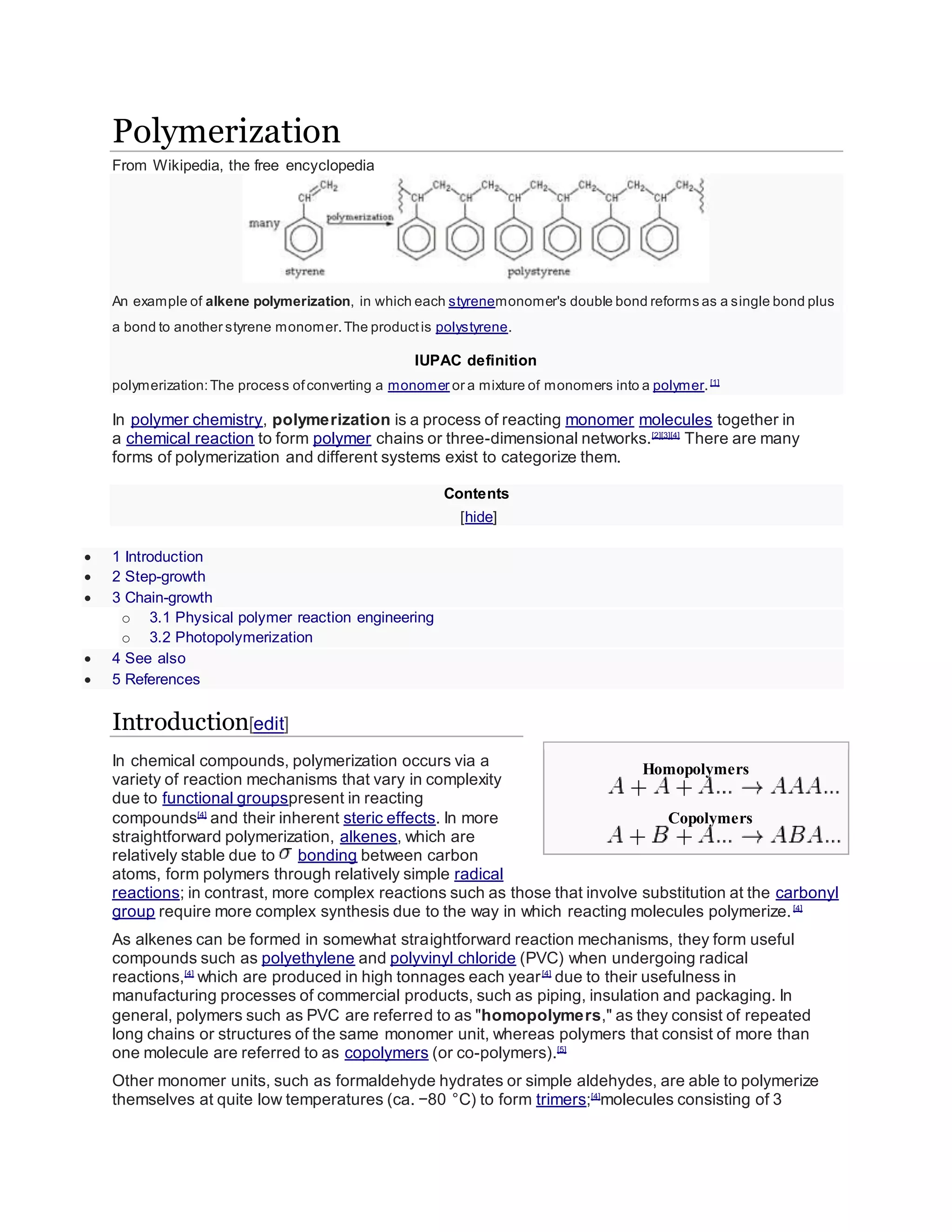 Polymerisation kapoors project | DOCX