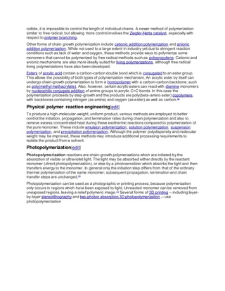 Polymerisation kapoors project | PDF