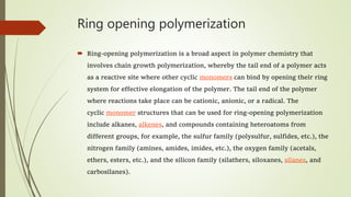 Polymerization process or synthesis by Dr. Salma Amir | PPTX