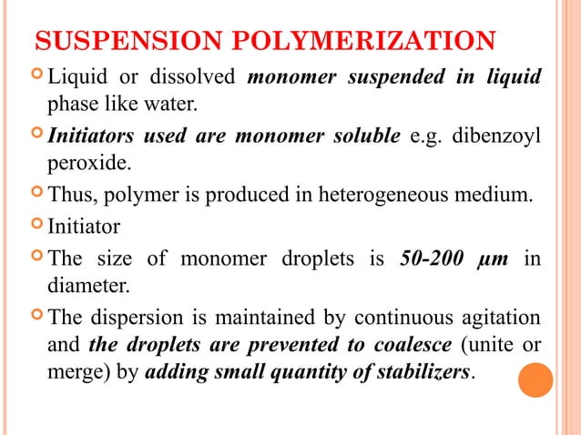 Polymerization techniques | PPT | Chemistry | Science