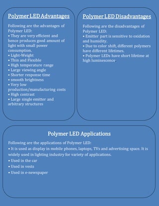 Polymer light | DOCX | Chemistry | Science