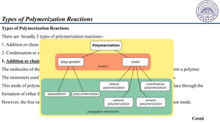 Polymer M.Sc. Final presented by Dr. Sonia Rani.pptx | Chemistry | Science