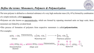 Polymer M.Sc. Final presented by Dr. Sonia Rani.pptx | Chemistry | Science