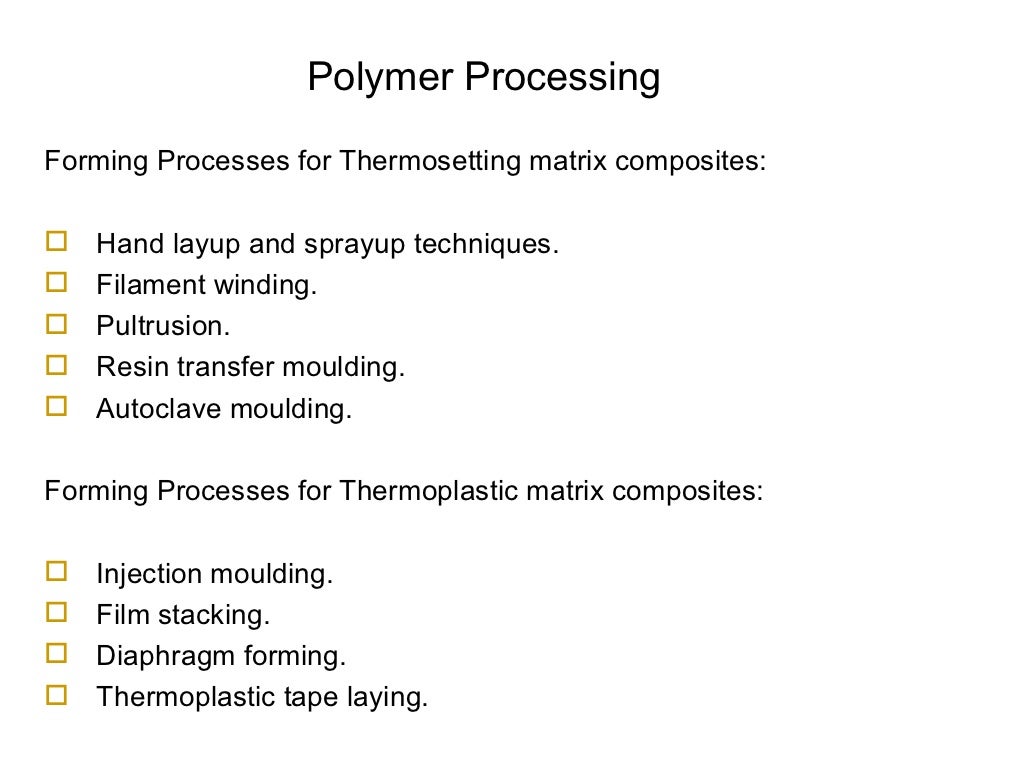 Polymer matrix composites