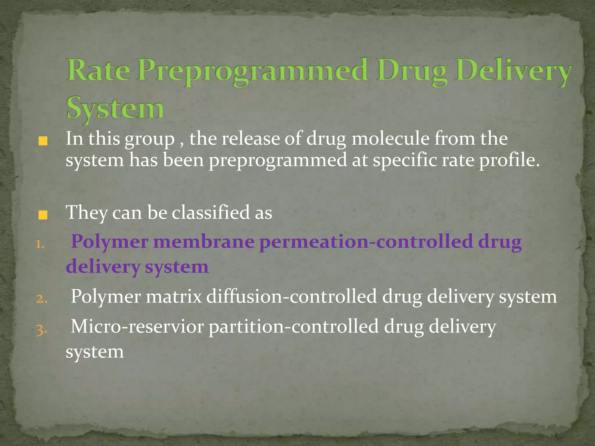 Polymer membrane permeation cdds | PPTX