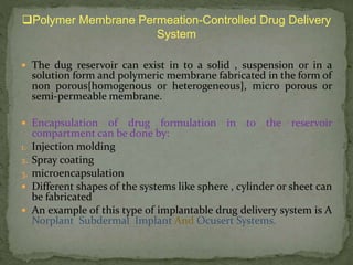 Polymer membrane permeation cdds | PPT