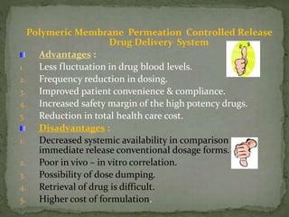 Polymer membrane permeation cdds | PPT