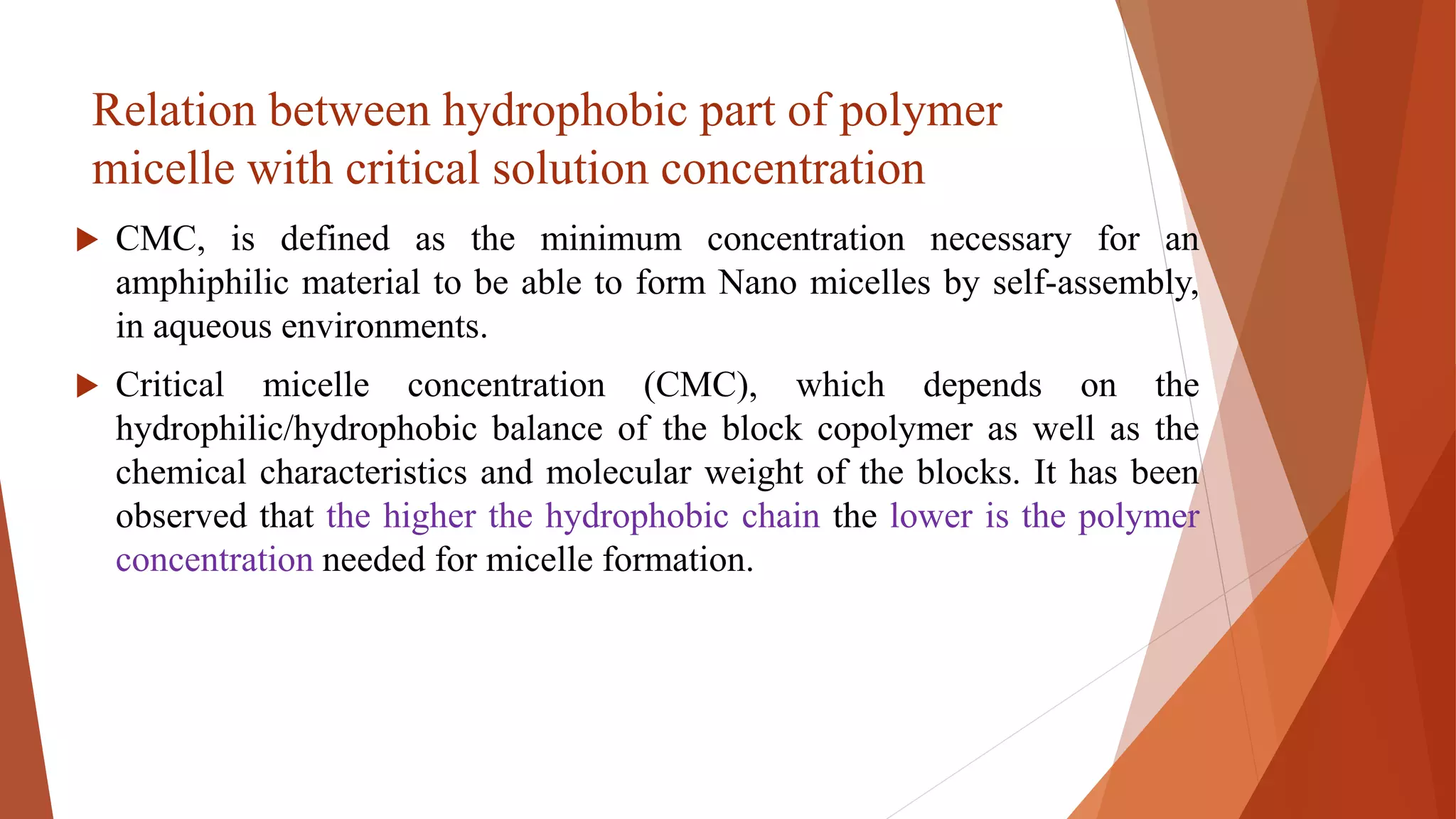 Drug Delivery Through Polymer Micelle | PPTX | Chemistry | Science