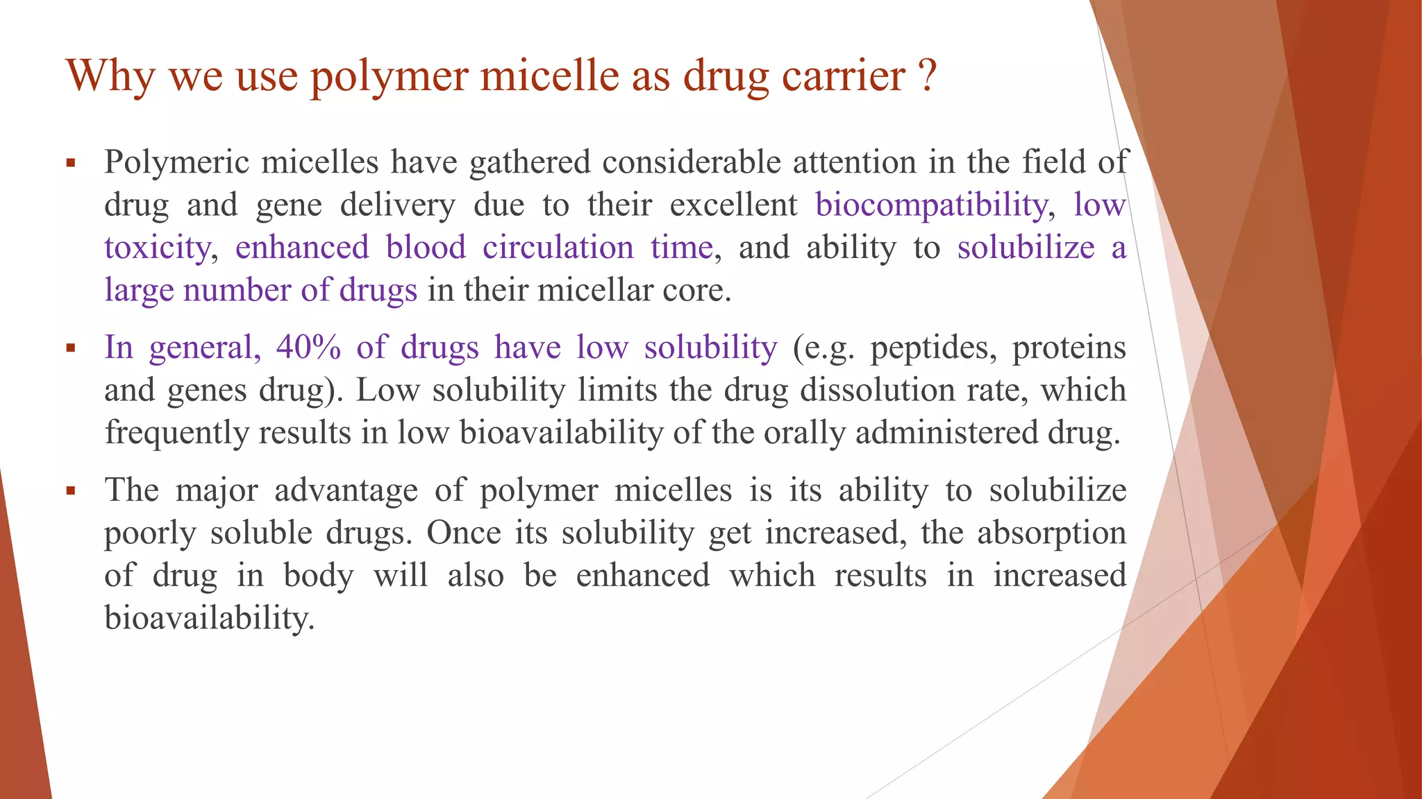 Drug Delivery Through Polymer Micelle | PPTX | Chemistry | Science