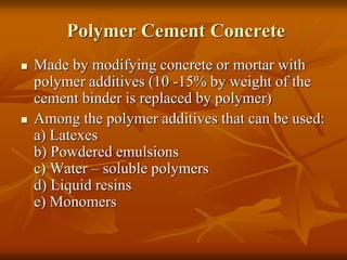 Polymer modified concrete 1 | PDF