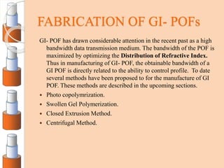 Polymer optical fibers | PPTX