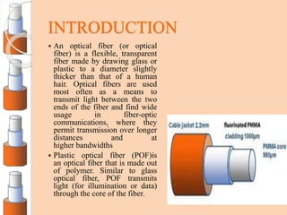 Polymer optical fibers | PPTX