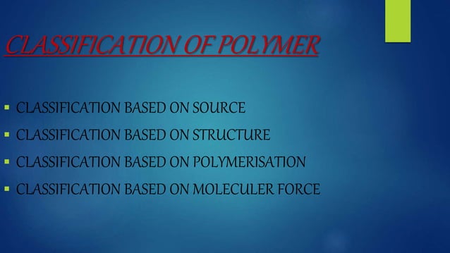 Polymer ppt | PPTX