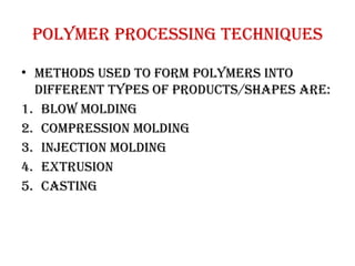polymers with their classification types | PPTX