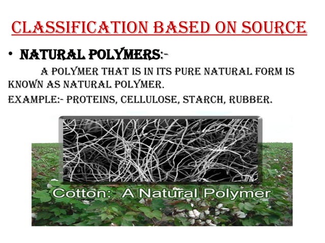 polymers with their classification types | PPTX