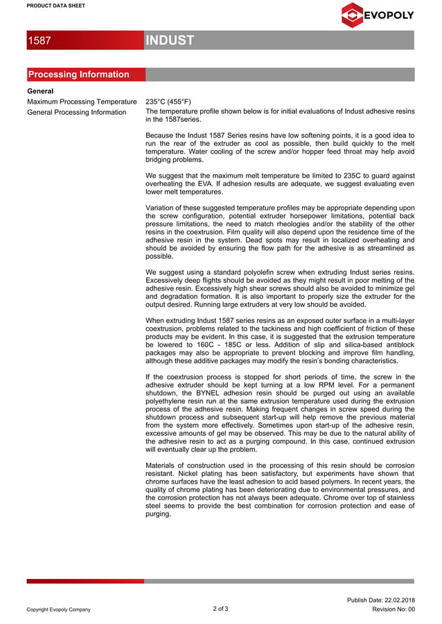 Polymer Product Technical Datasheet Template | PDF